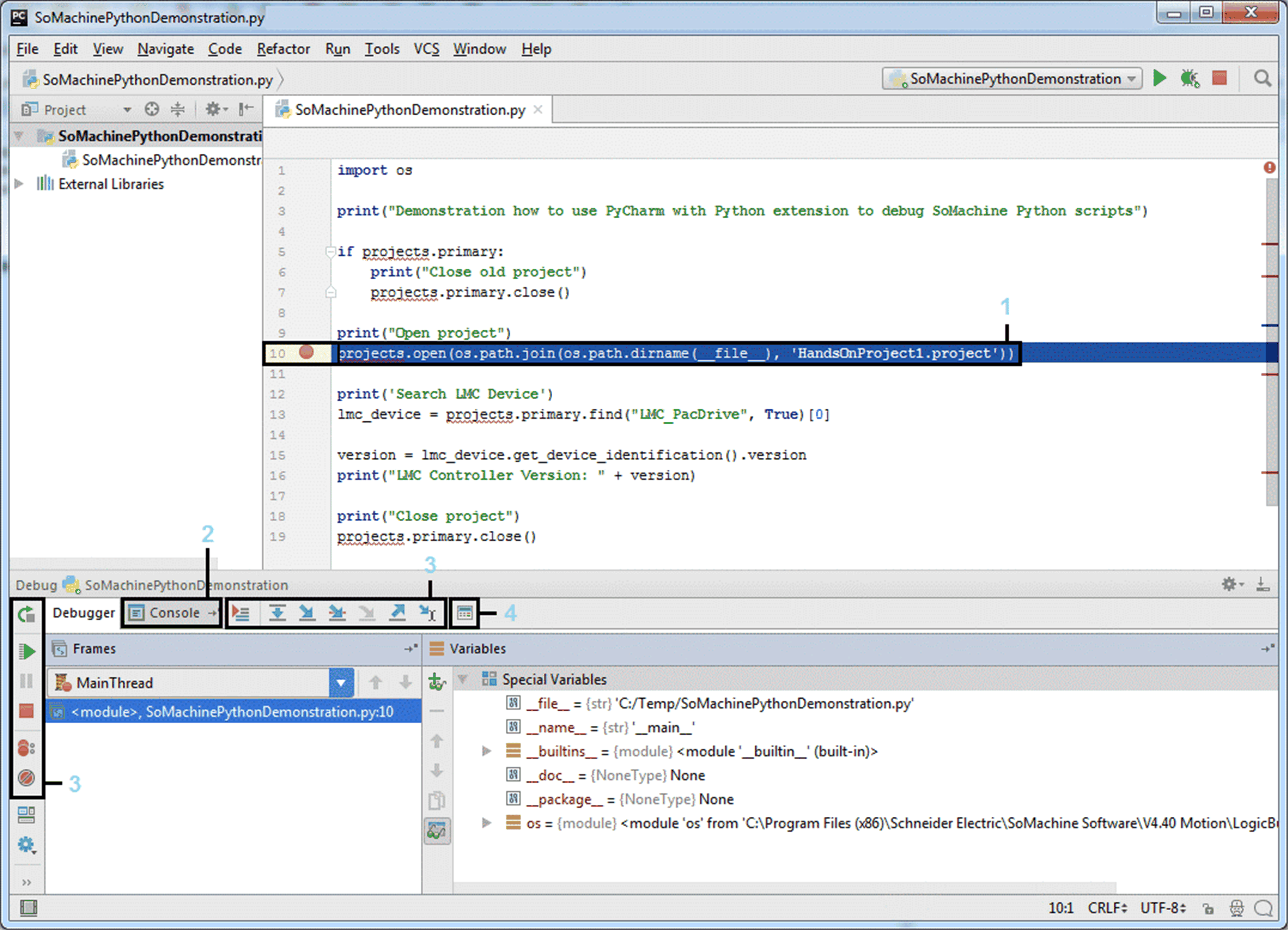 Utilisation de Logic Builder Shell avec JetBrains PyCharm